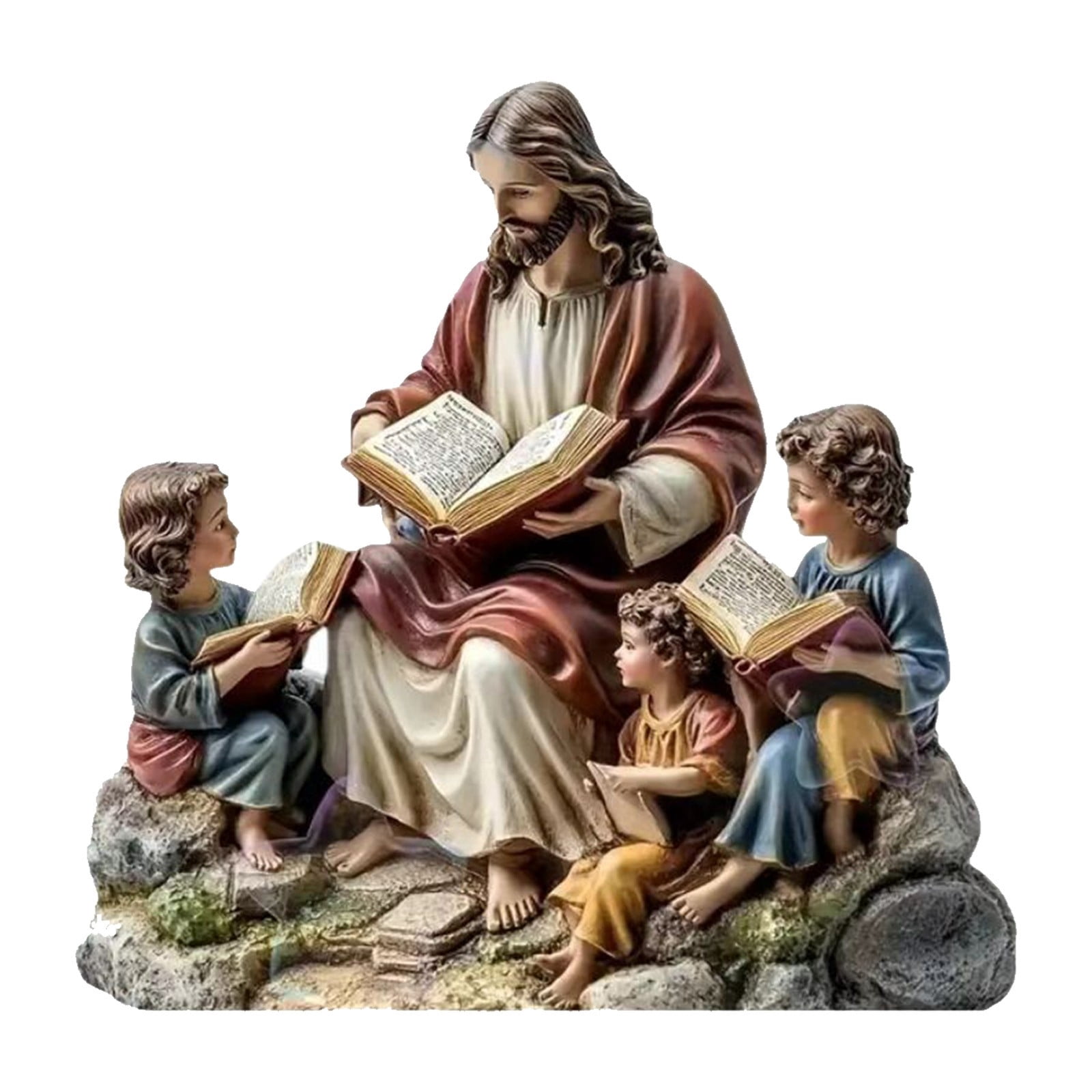 Easter Ornaments, Generous Mary Statue Round Nativity, Nativity Scene ...