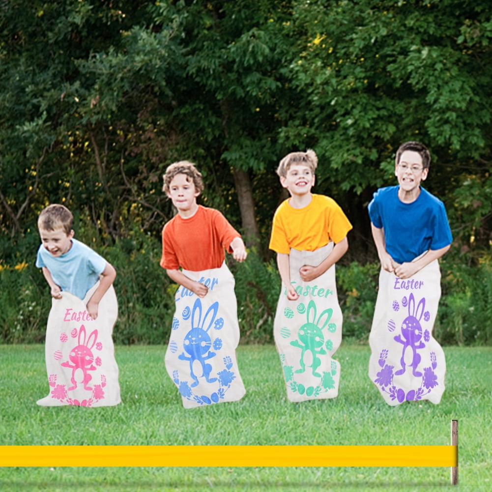 Easter Outdoor Party Games for Kids and Family 4 Players- Potato Sack ...
