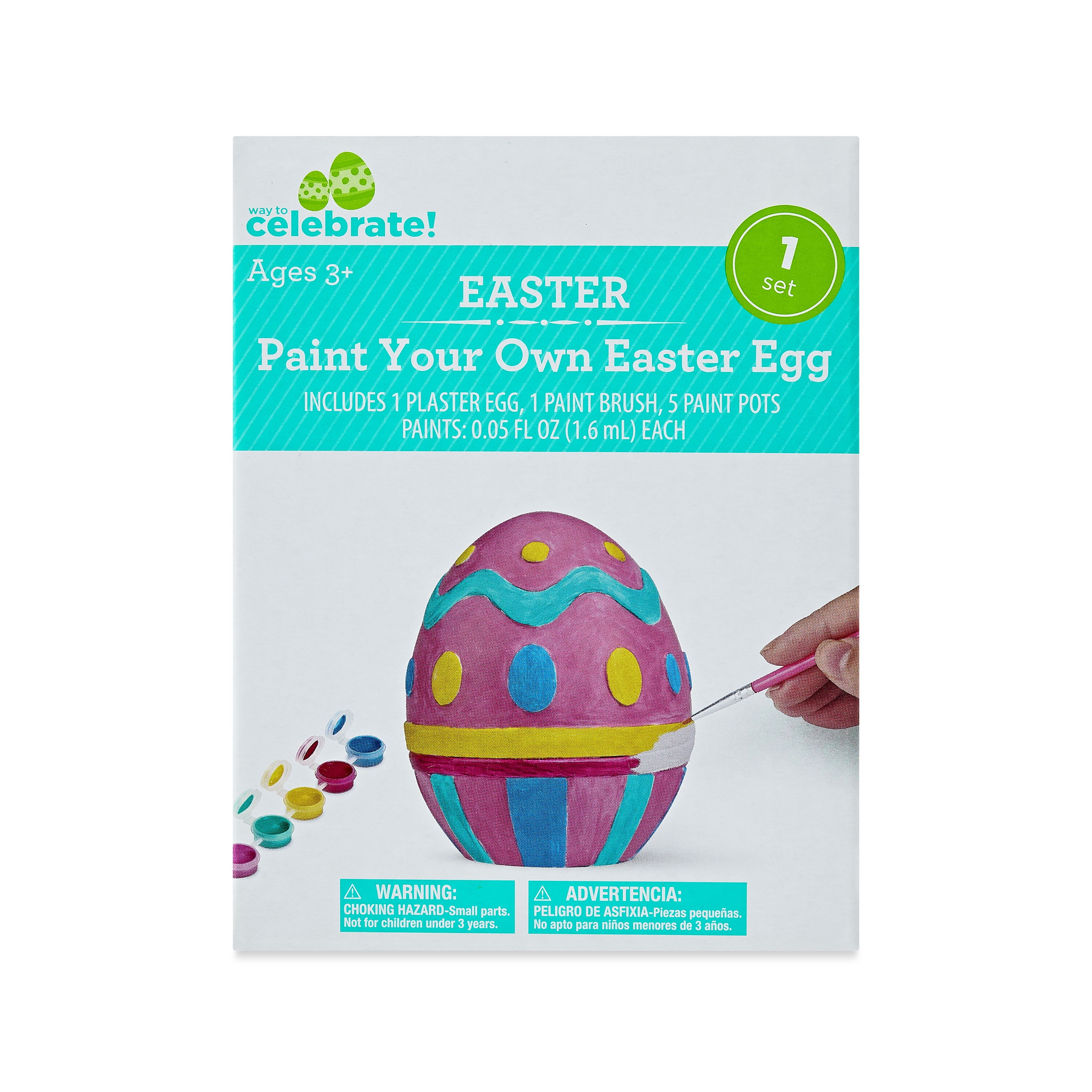 Easter Paint Your Own Easter Egg Kit, by Way To Celebrate - Walmart.com