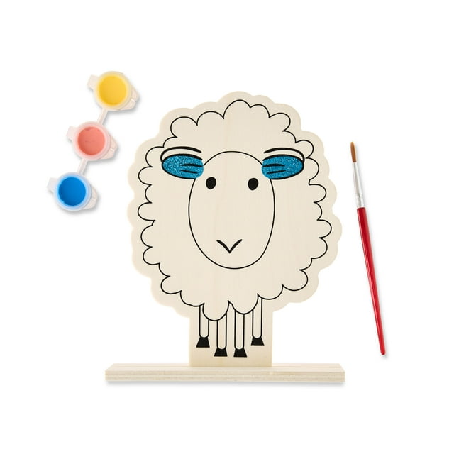 Easter Paint Your Own Wood Sheep Standee, by Way To Celebrate - Walmart.com