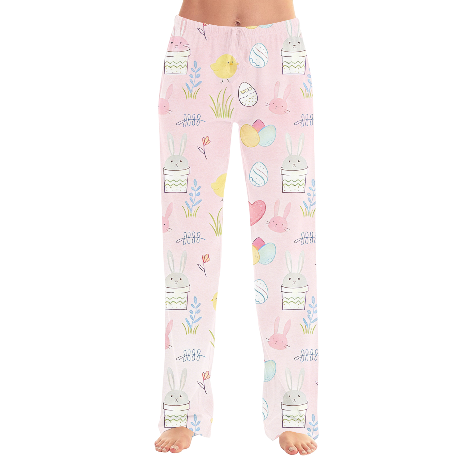 Easter Pajamas Pants Men Drawstring Stretch Waist Spring Pjs Cute ...