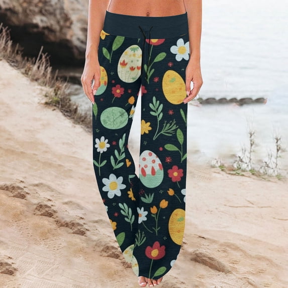 Easter Pajamas Pants Men Stretch Waist Drawstring Casual Pjs Cute ...