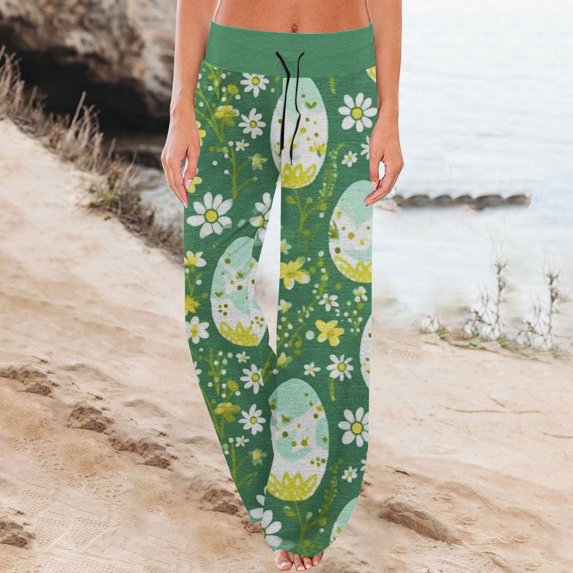 Easter Pajamas Pants Men Wide Leg Drawstring Trendy Sleepwear Funny ...