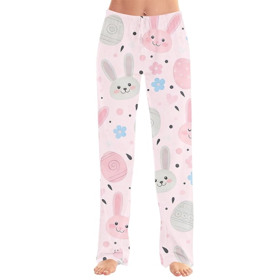 Easter Pajamas Women Wide Leg Drawstring Spring Sleepwear Funny Easter ...