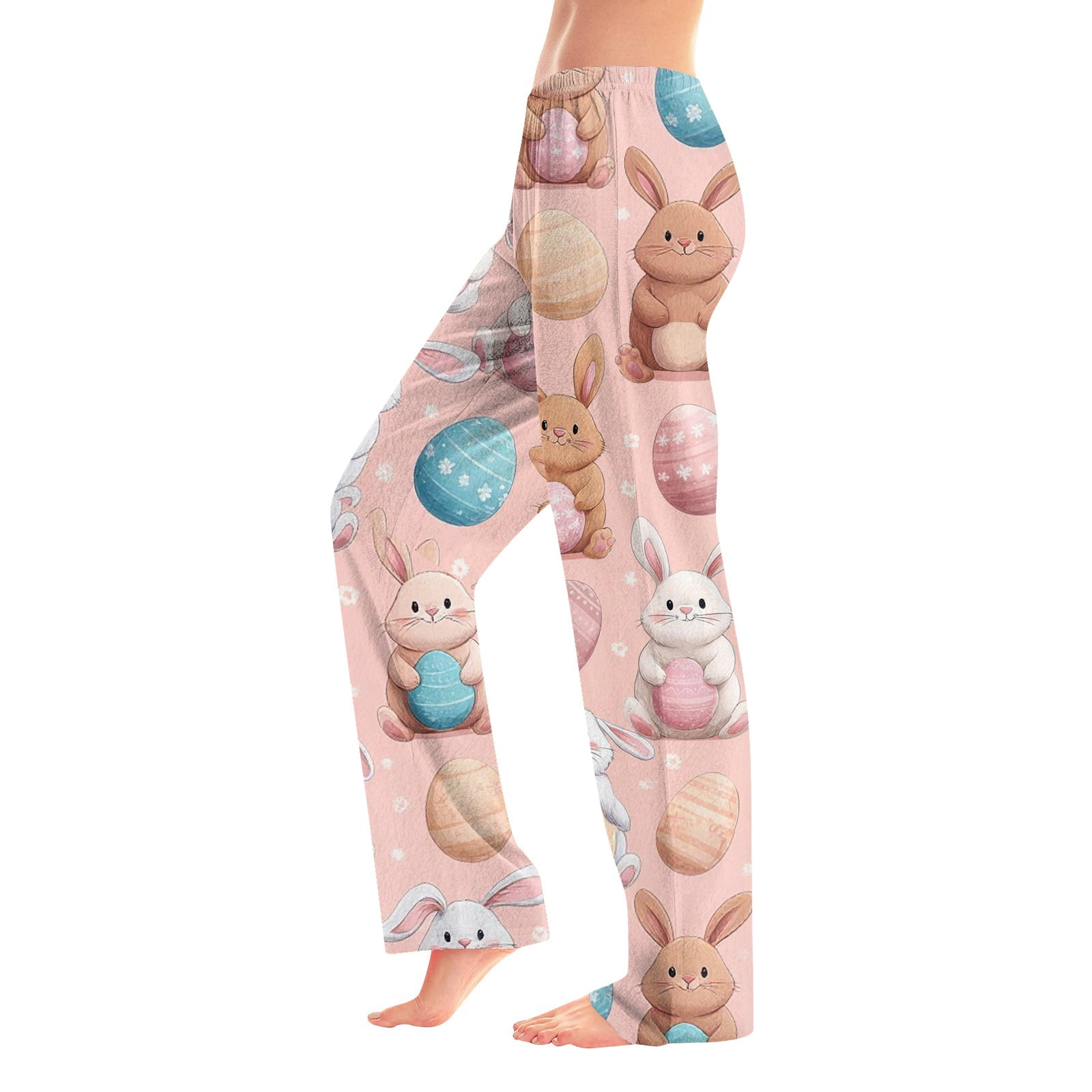 Easter Pajamas Women Wide Leg Stretch Waist Lounge Sleepwear Funny ...