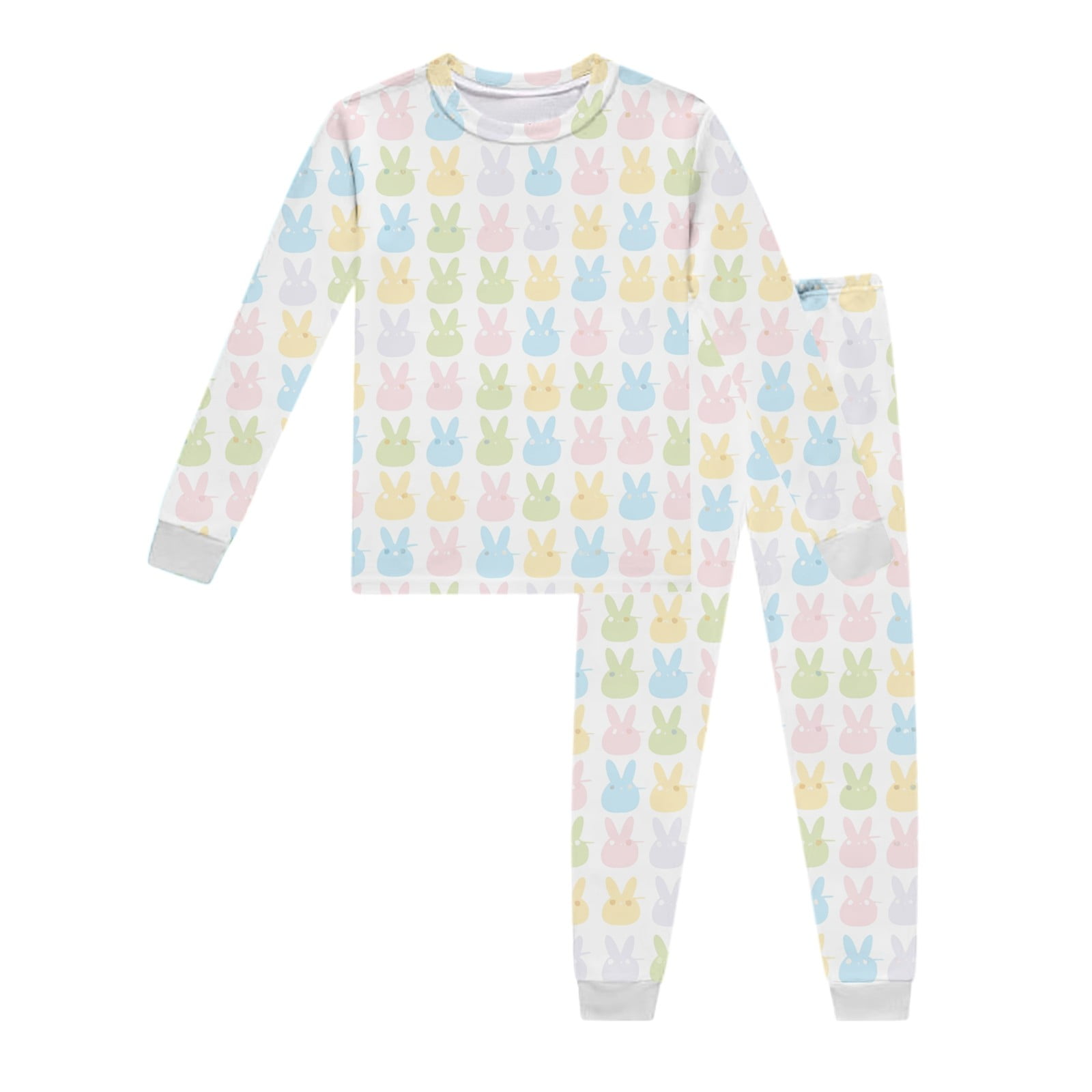 Easter Pajamas for Girls Size 16 Long Sleeve Top and Pants Kids Pjs ...