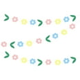 Easter Paper Garland With Pre - Sewn Leaves & Flowers, Wall Decor For ...