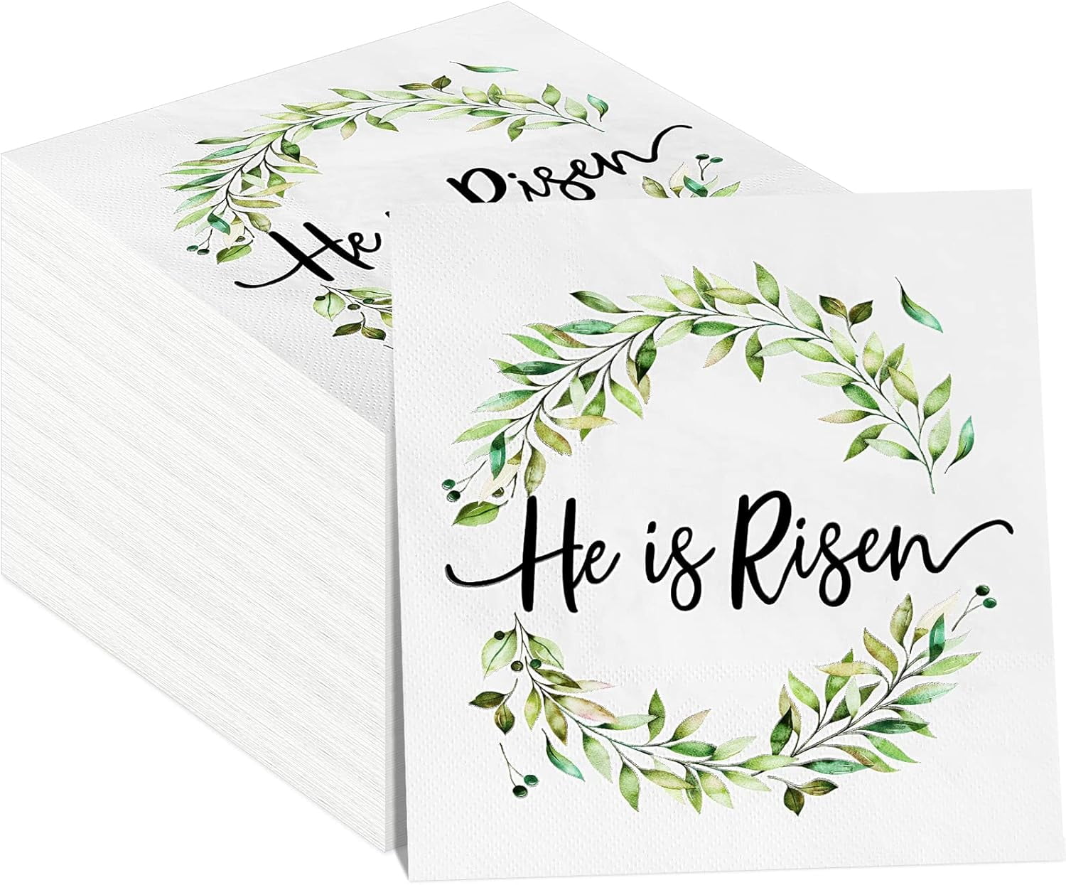 Easter Paper Napkins He Is Risen Dinner Disposable Napkins with ...