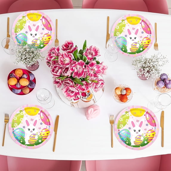 Easter Paper Plates Disposable Dinnerware Set 16 Count Party Supplies ...