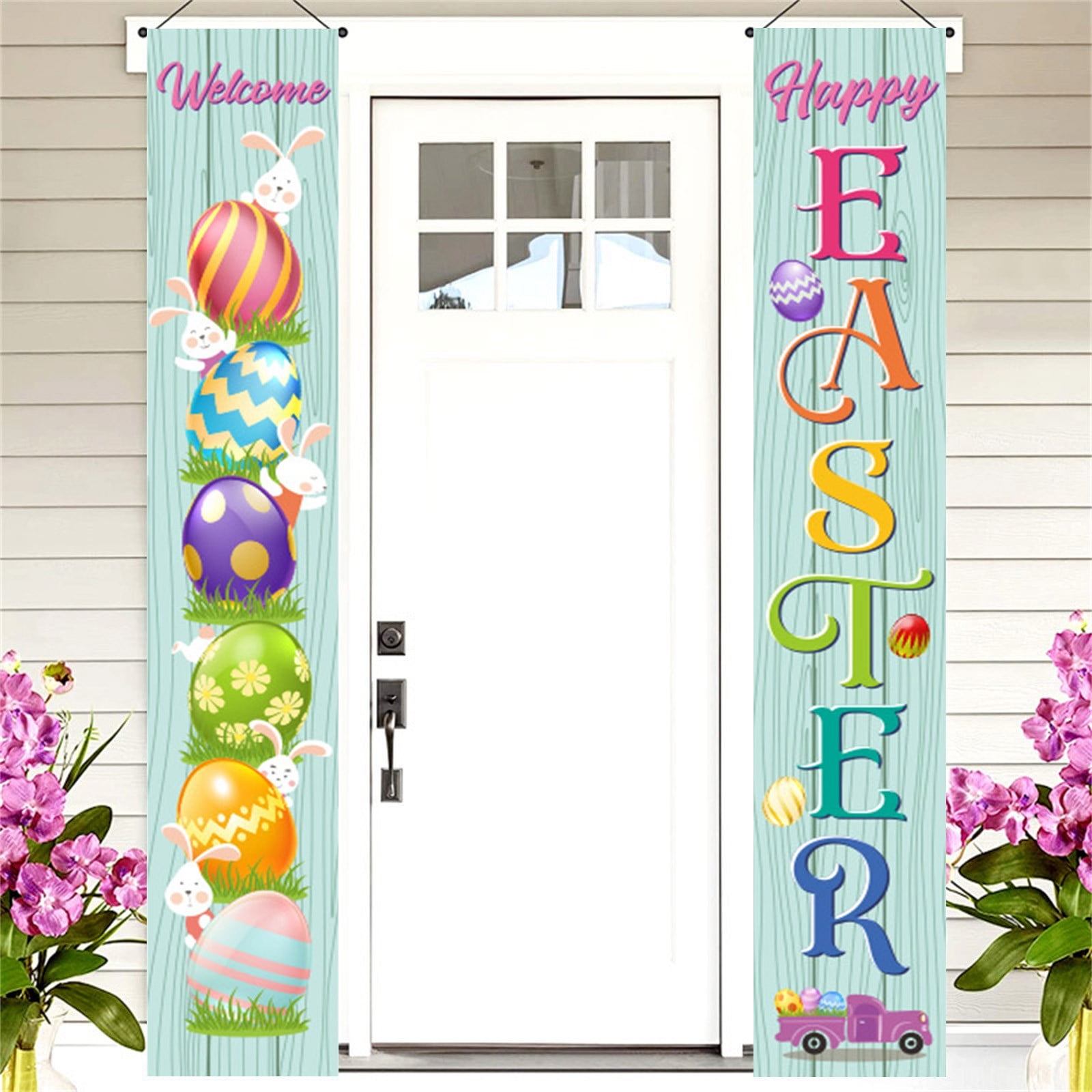 Easter Party Decoration Ozmmyan Easter Banner Hanging Decorations For ...