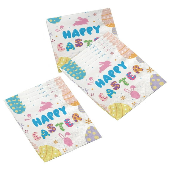 Easter Party Napkins, Disposable Easter Bunny Napkins for Party ...
