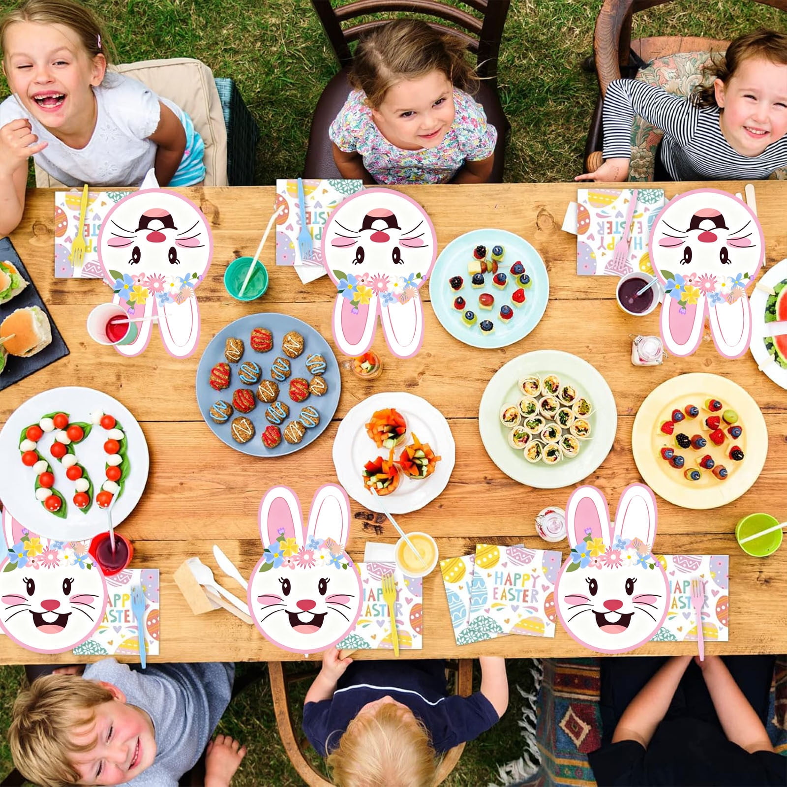 Easter Party Plates, 10 Pack Disposable Paper Plates, Happy Easter ...