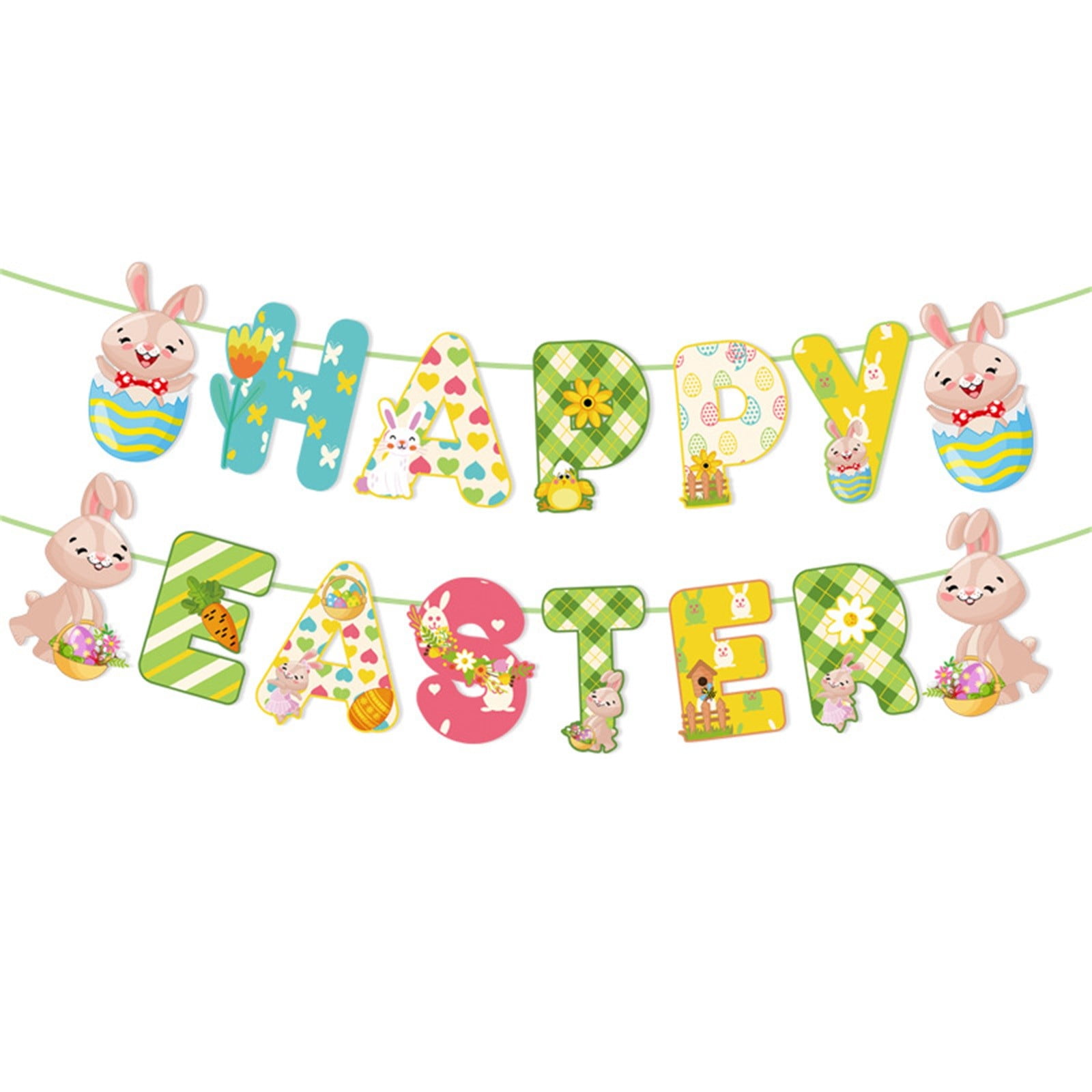 Easter Party supplies Happy Easter Banner Garland Easter Decorations ...
