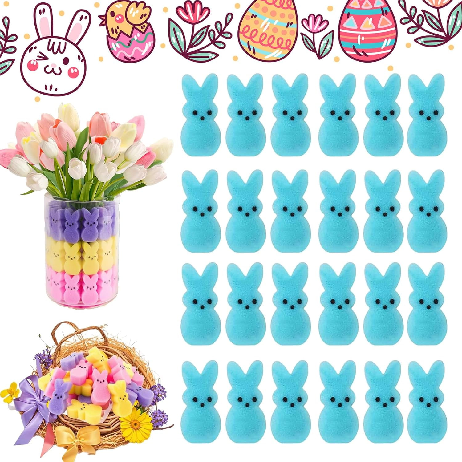 Easter Peep Sponges, Sponge Easter Peeps, Sponge Peeps, Easter Sponge ...