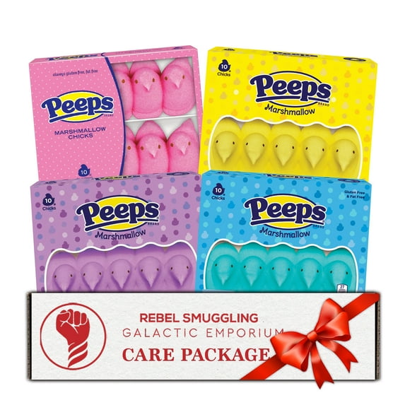 Easter Peeps Marshmallow Candy Variety Pack, 40 Peeps, Pink, Lavender ...