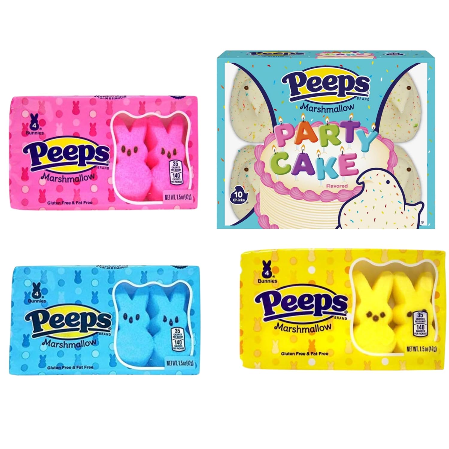 Easter Peeps Marshmallow Variety Pack Including Classic Bunny Shaped ...