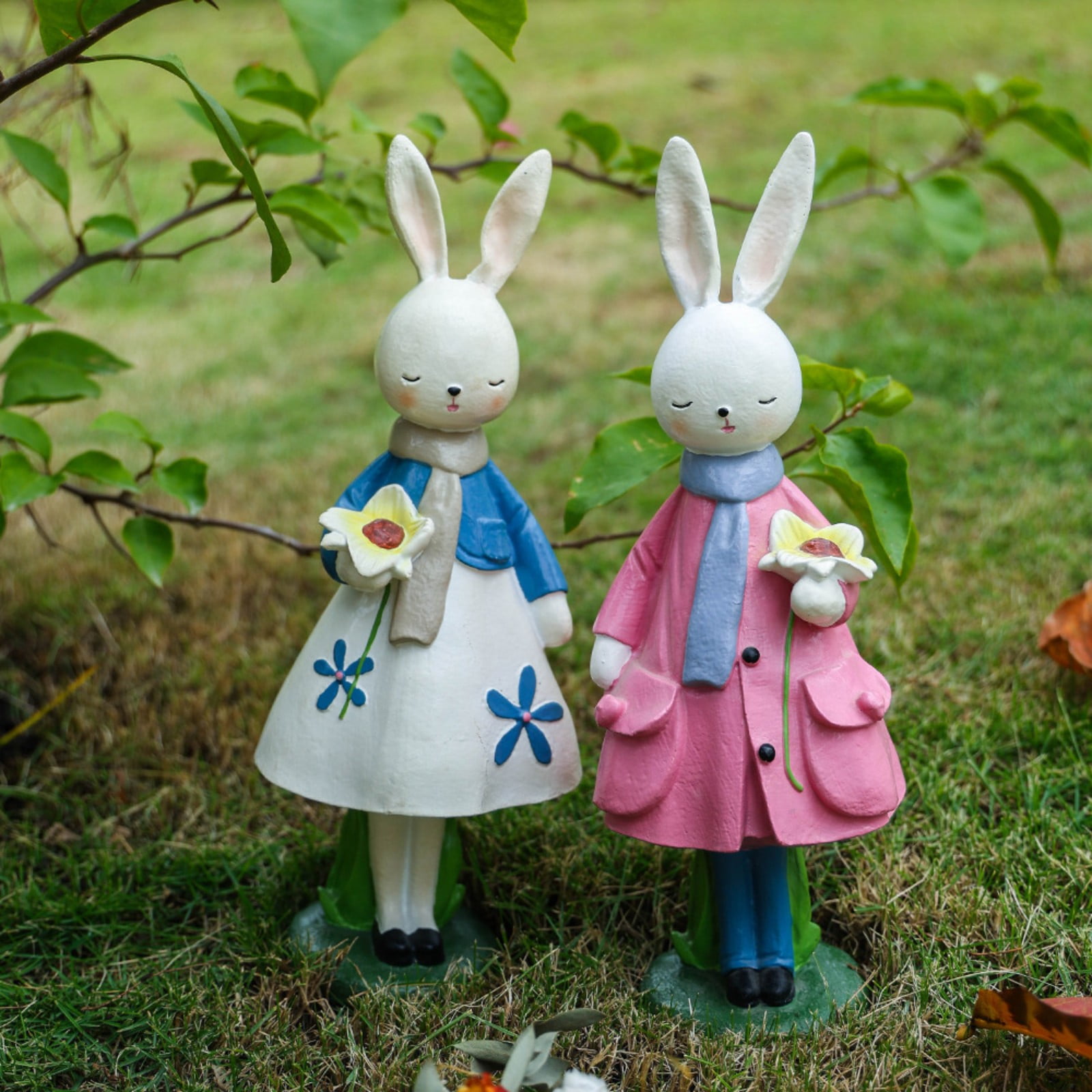 Easter Peter Rabbit Bunny Decorations Couple Rabbit Holding Bird Chutes ...