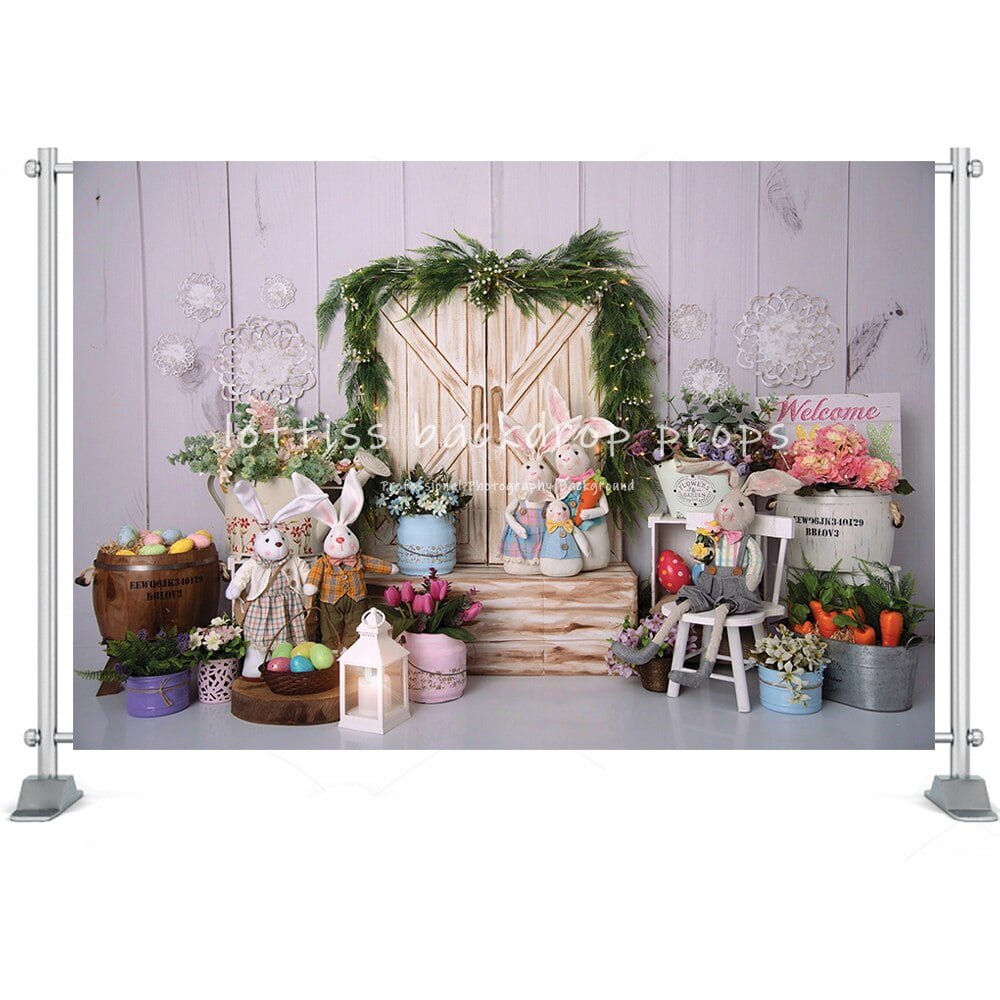 Easter Photography Backdrop Spring Garden Bunny Cake Smash Kids ...