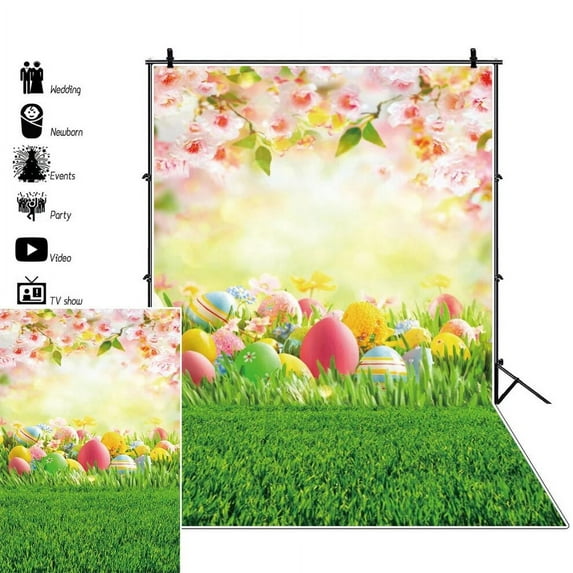 Easter Photography Backdrops 2024 New Spring Wooden Boardwalk Wall ...