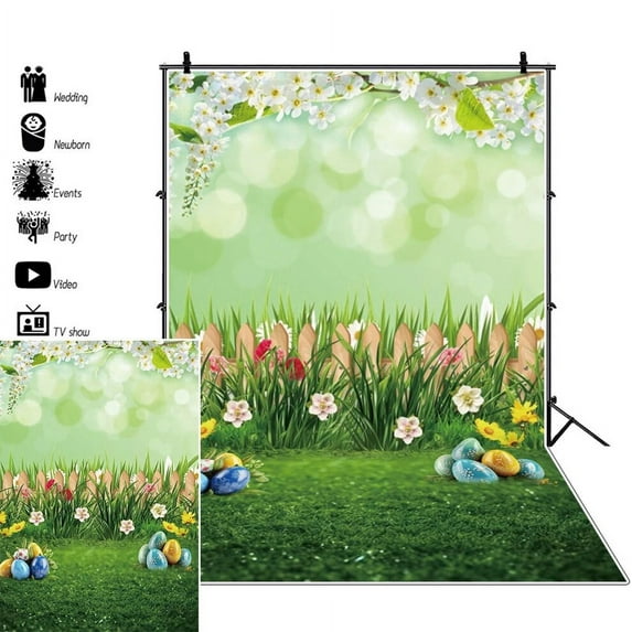 Easter Photography Backdrops 2024 New Spring Wooden Boardwalk Wall ...