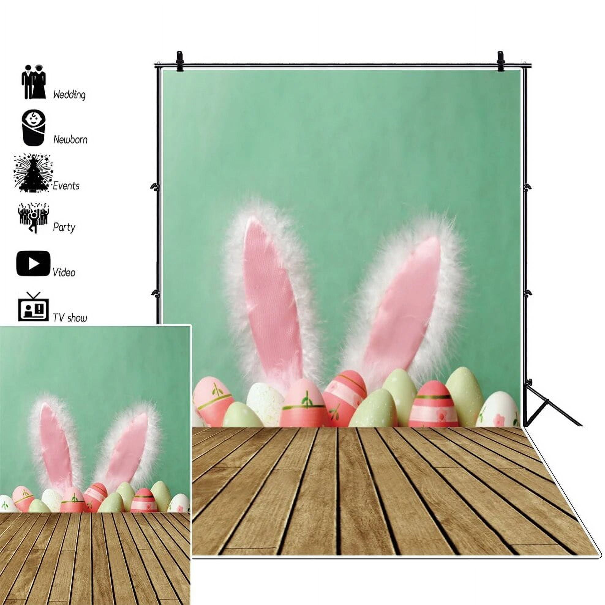 Easter Photography Backdrops 2024 New Spring Wooden Boardwalk Wall ...