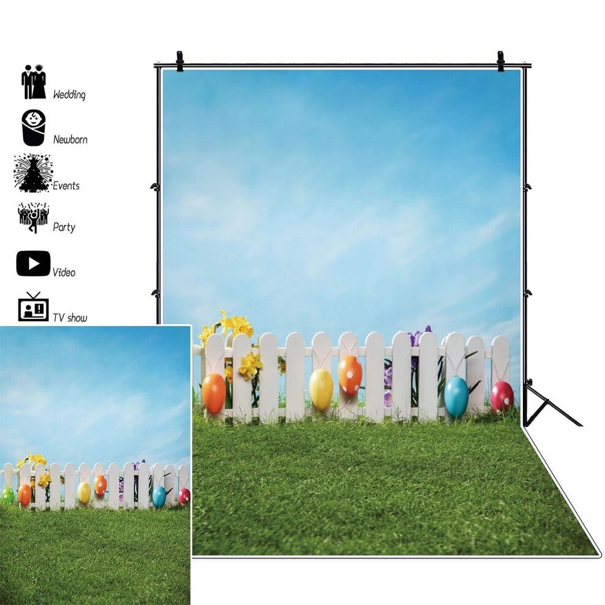 Easter Photography Backdrops 2024 New Spring Wooden Boardwalk Wall ...