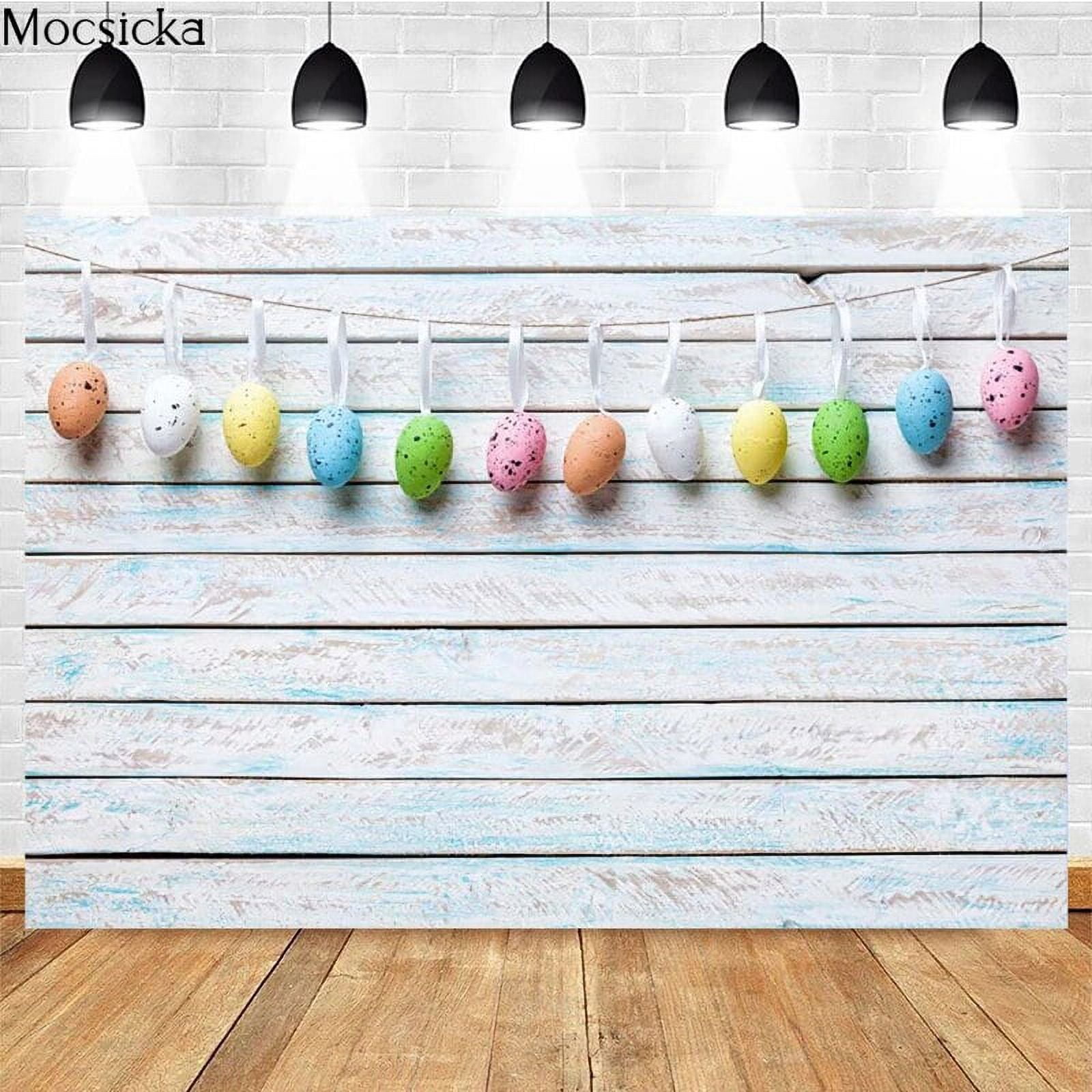 Easter Photography Background Easter Egg Stripes Wooden Board ...
