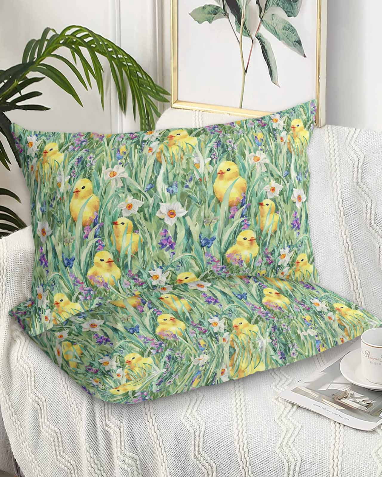 Easter Pillow Cases Standard Size Set of 2 - Microfiber Bed Throw ...