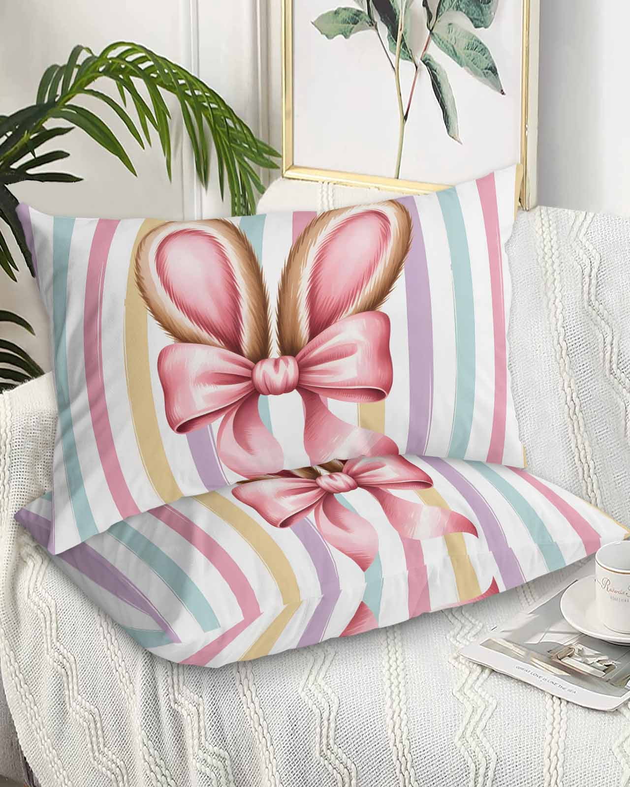 Easter Pillow Cases Standard Size Set of 2 - Microfiber Bed Throw ...
