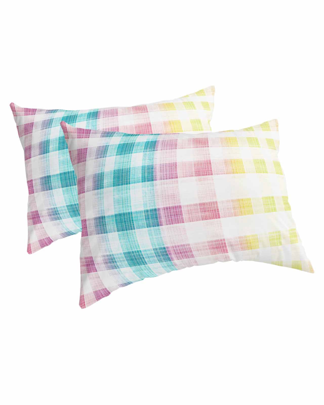 Easter Pillow Covers King Size 2 Pack, Colorful Plaid Ombre Art Yellow ...