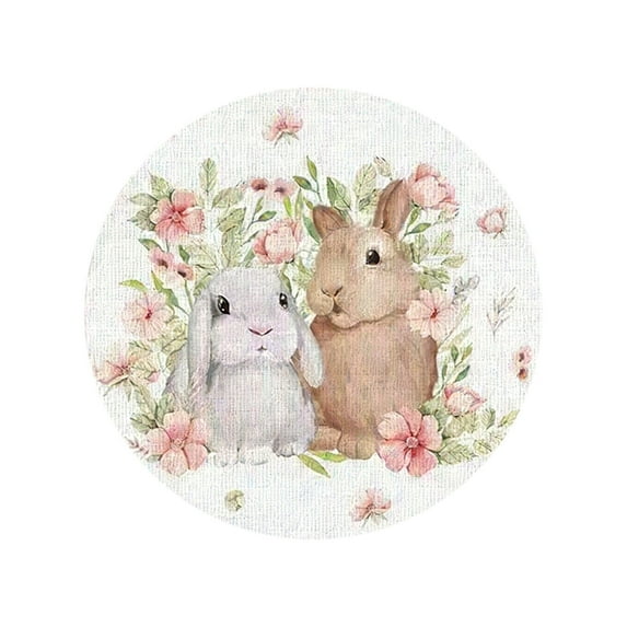 Easter Placemats Round Heat Resistant Table Mats Coasters Holiday Party ...