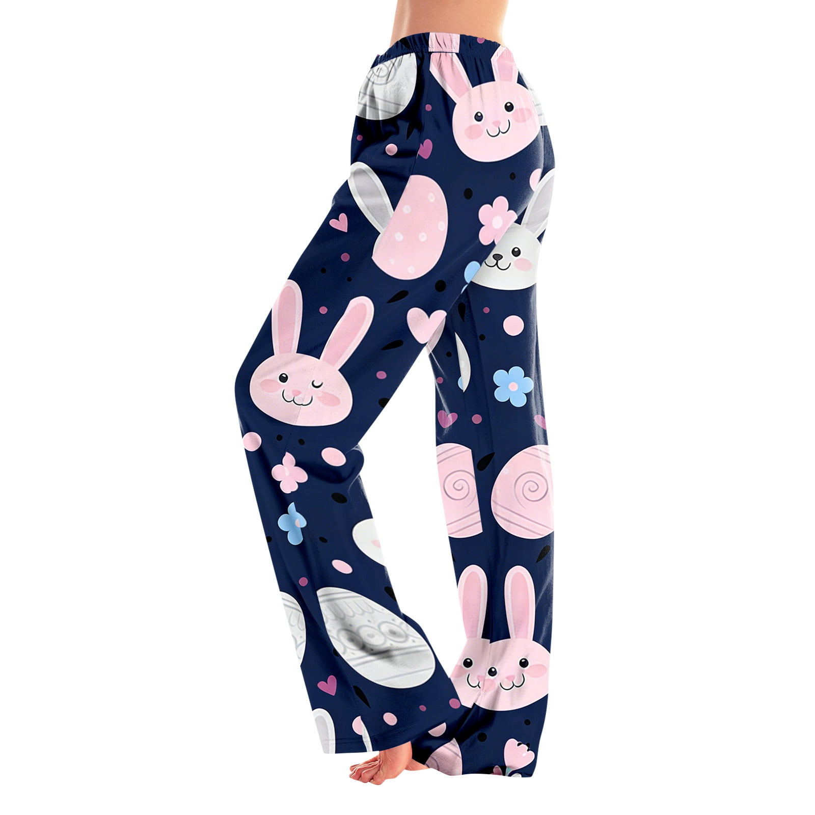 Easter Plus Size Pajamas for Women Cute Bunny Graphic Holiday Lounge ...