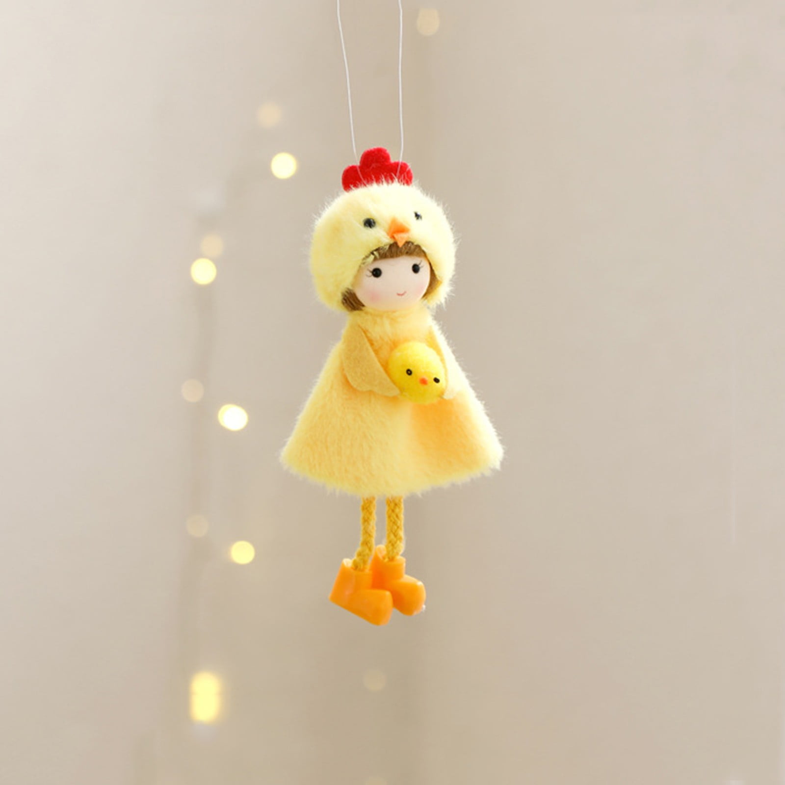 Easter Plush Angel Hanging Ornaments, Easter Angel Doll Wearing Yellow ...