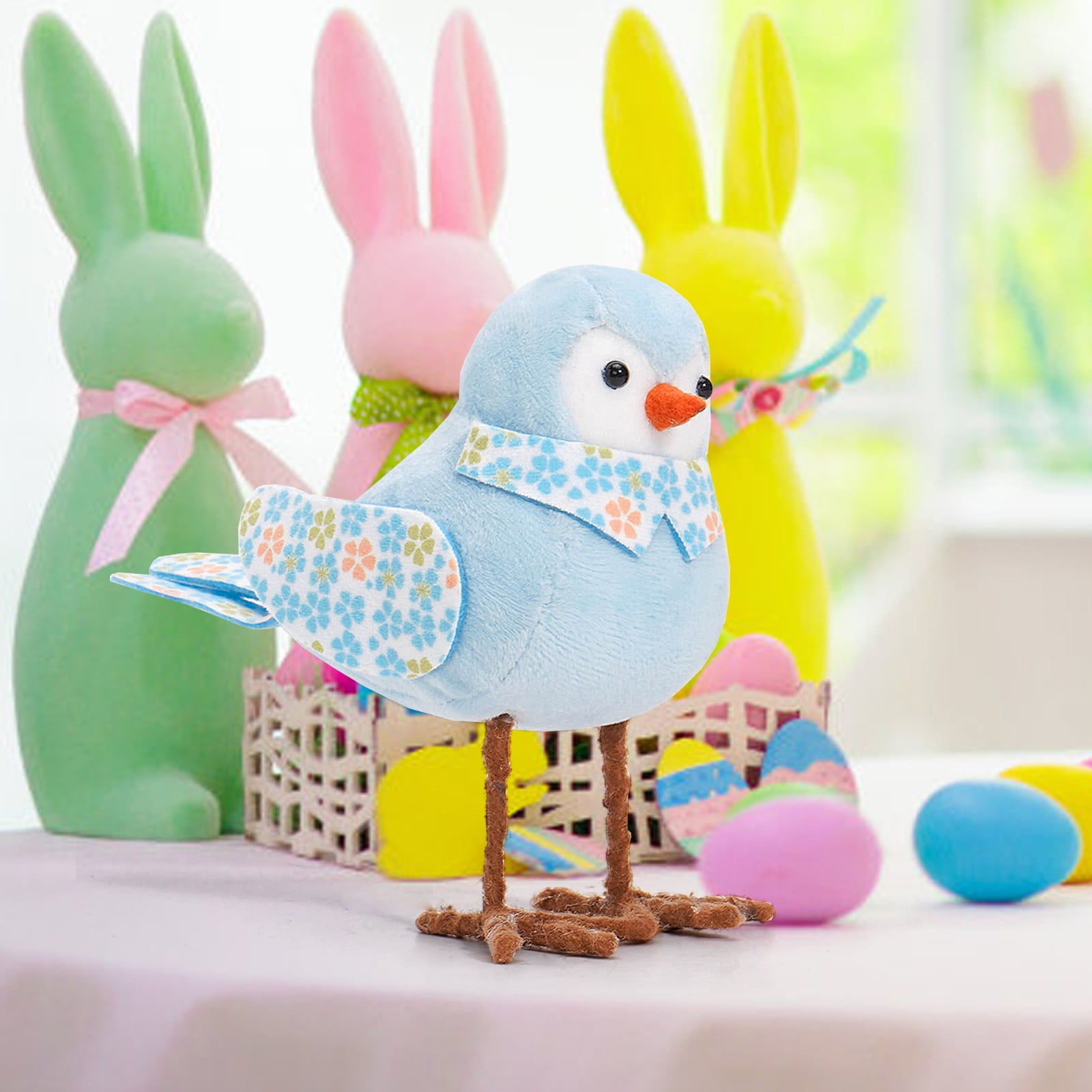 Easter Plush Bird Dolls 6.3inch Holiday Standing Birds Figurine ...