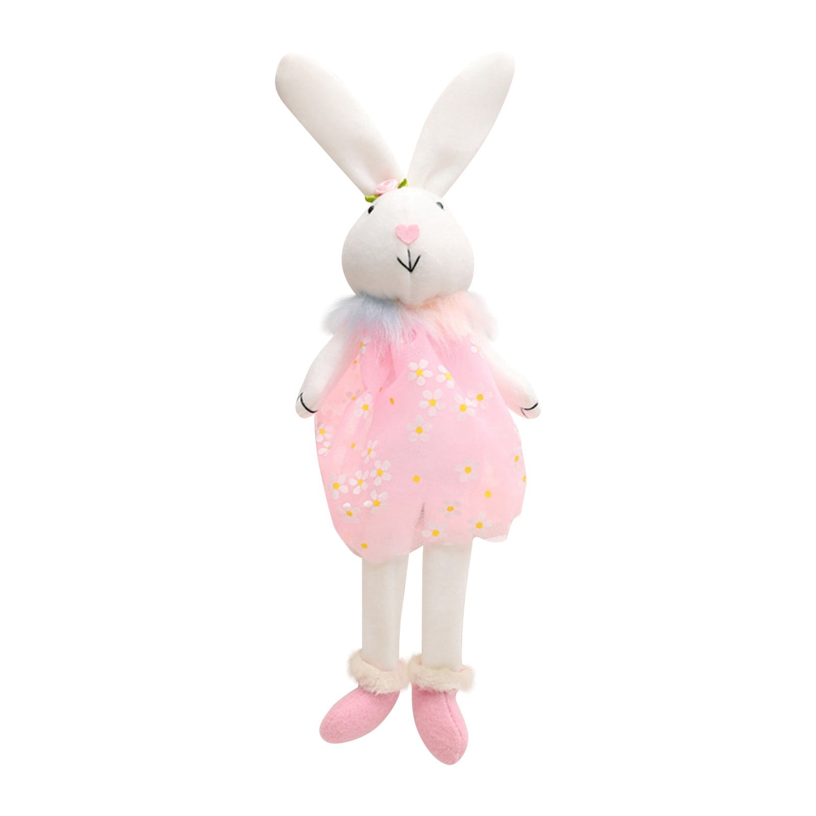 Easter Plush Bunny Decorations with Dangling Leg 17.3in Pink Long Legs ...