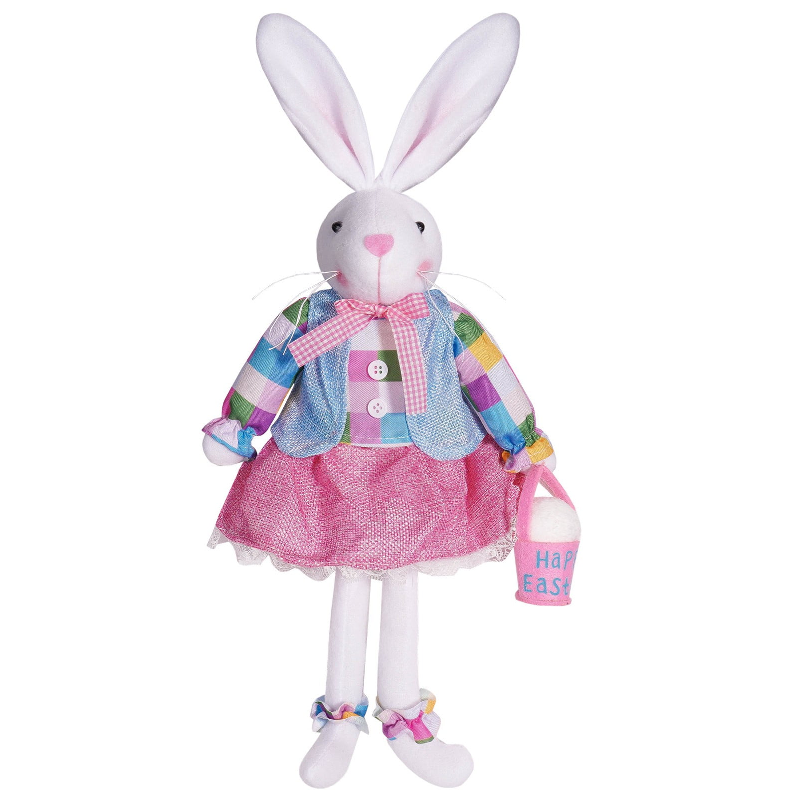 Easter Plush Bunny Shelf Sitter Figurines with Dangling Legs 18.9inch ...