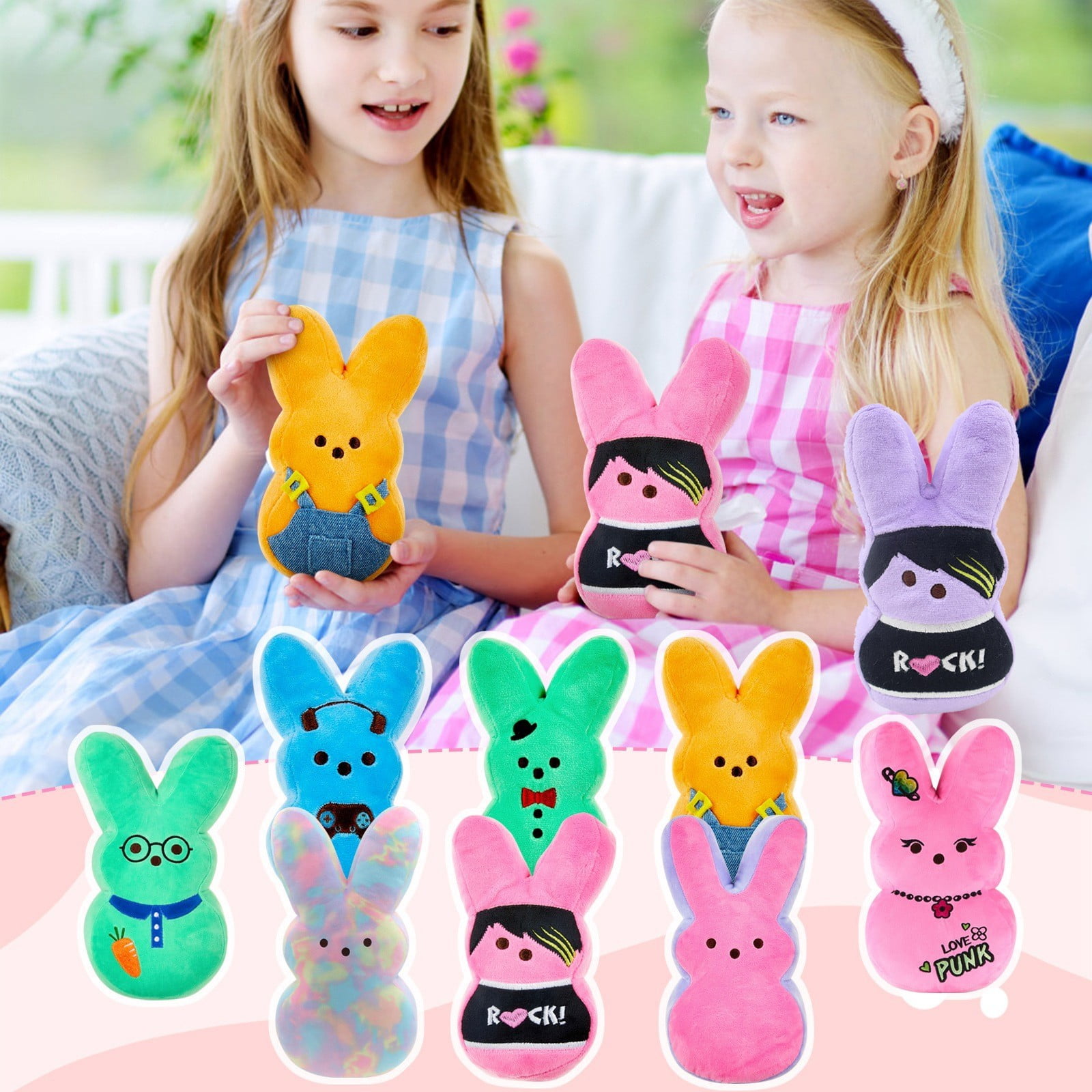 Easter Plush Bunny Toys For Girls Boys Easter Bunny Plush Toys Cute ...