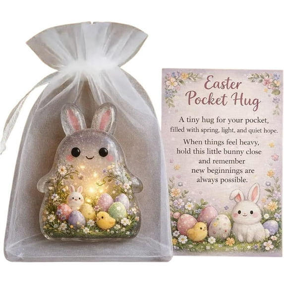 Easter Pocket Hug, Easter Bunny Pocket Hug Cards, Rabbit Pocket Hugs ...