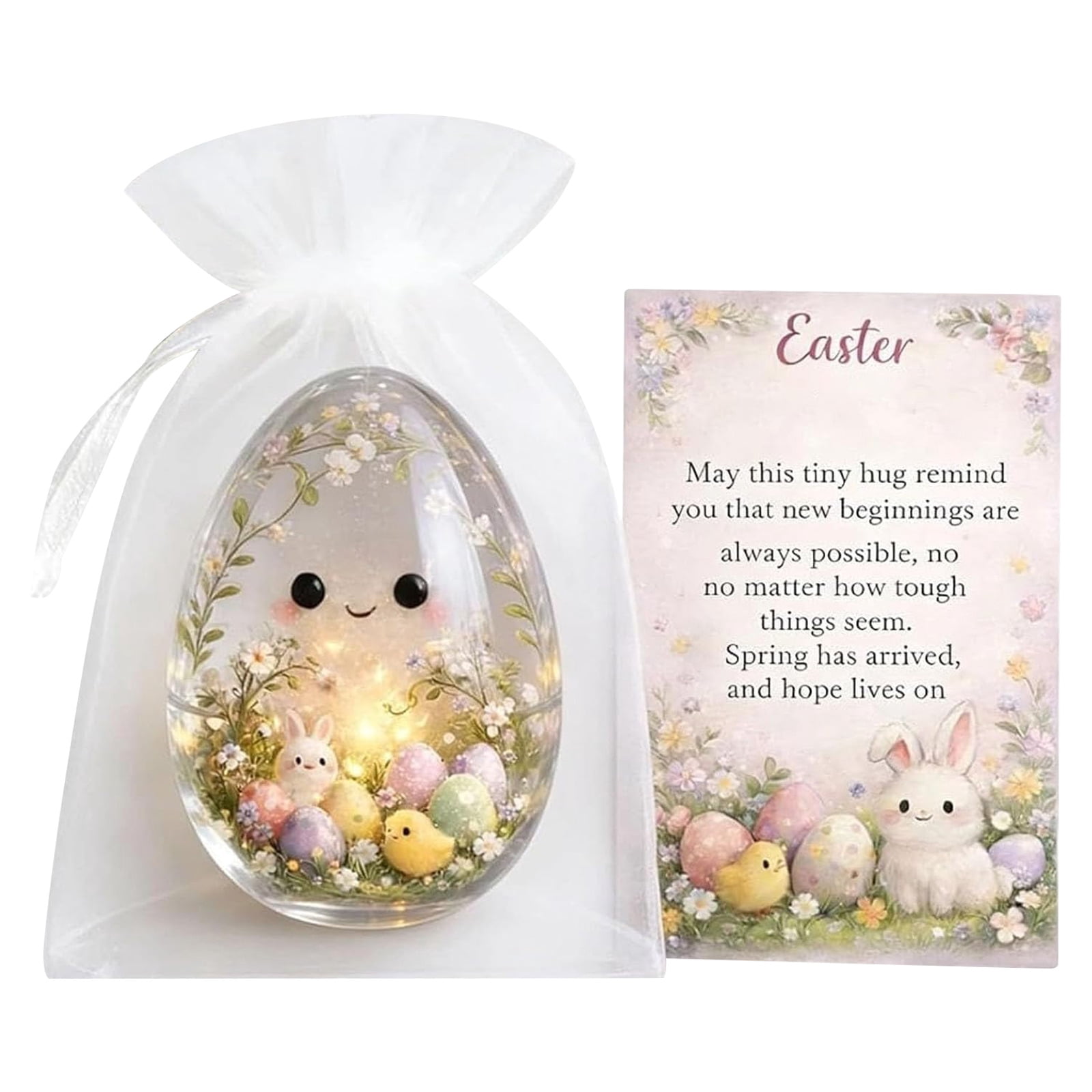 Easter Pocket Hug Gift Set, 2D Acrylic Egg Pocket Hug with ...