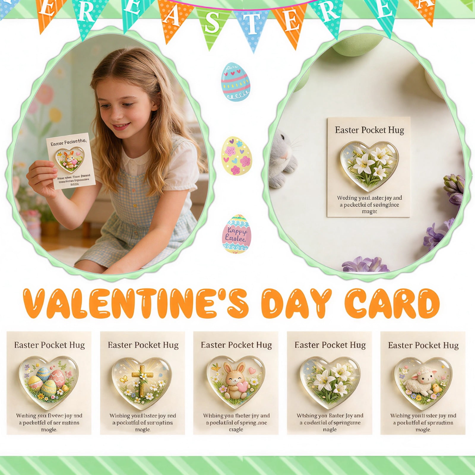 Easter Pocket Hug, Mini Positive Pocket Hug Bunny with Prayer Card ...