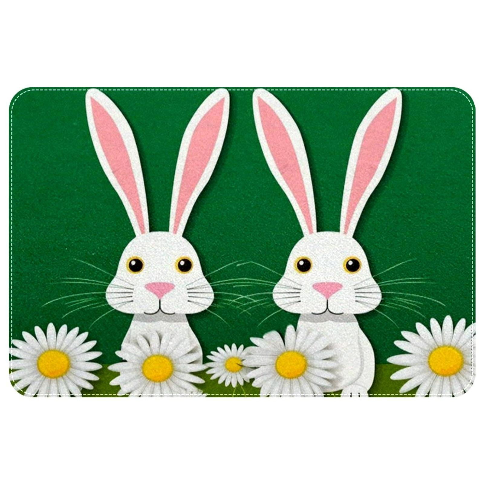 Easter Polyester Non-Slip Machine Washable Bath Rug Door Carpet Chair ...