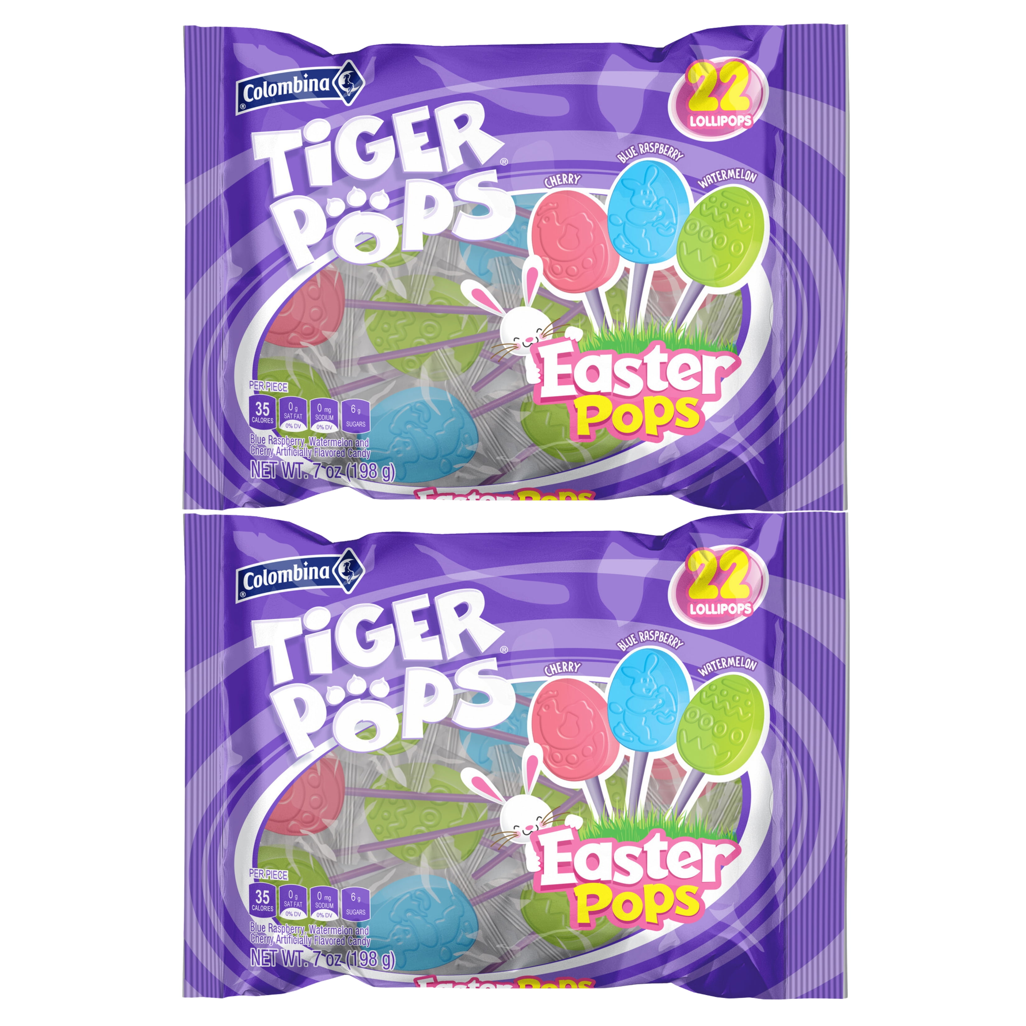 Easter Pops Tiger Egg Shaped Lollipops Cherry Blue Raspberry Watermelon ...