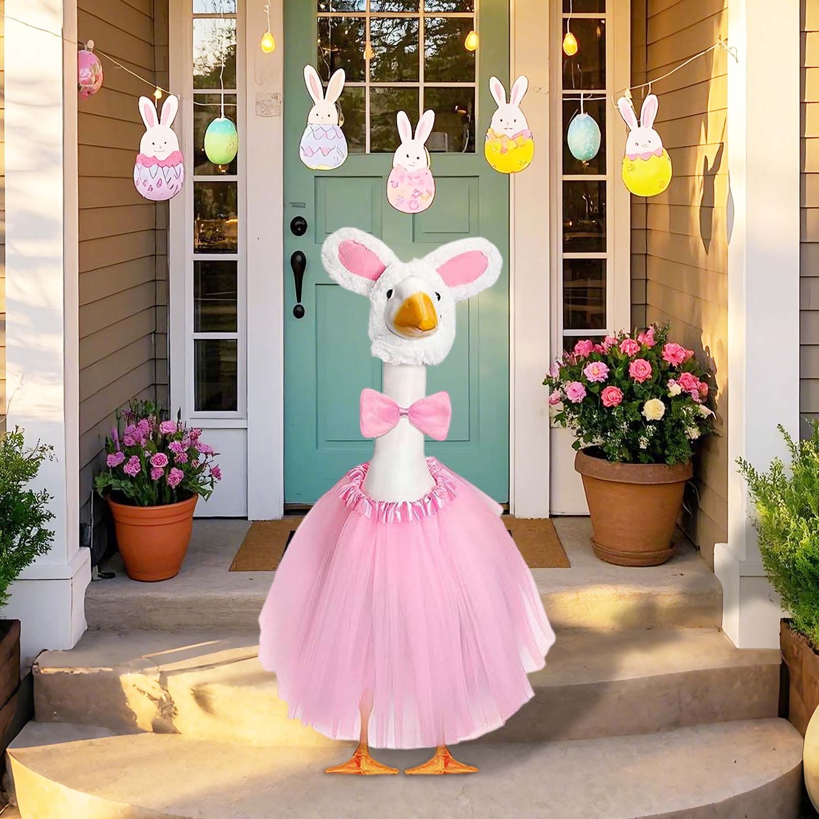 Easter Porch Goose Outfits for 23 Inch Cement or Plastic Statue Clothes ...