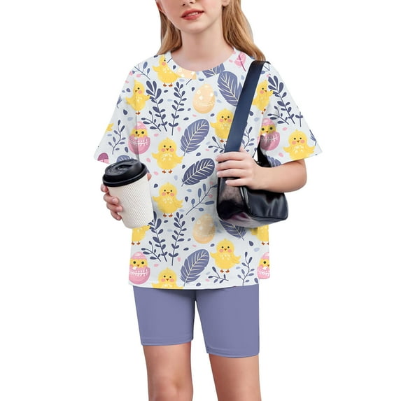 Easter Print Outfit Sets for Toddler Kids Boys Girls Short Sleeve ...