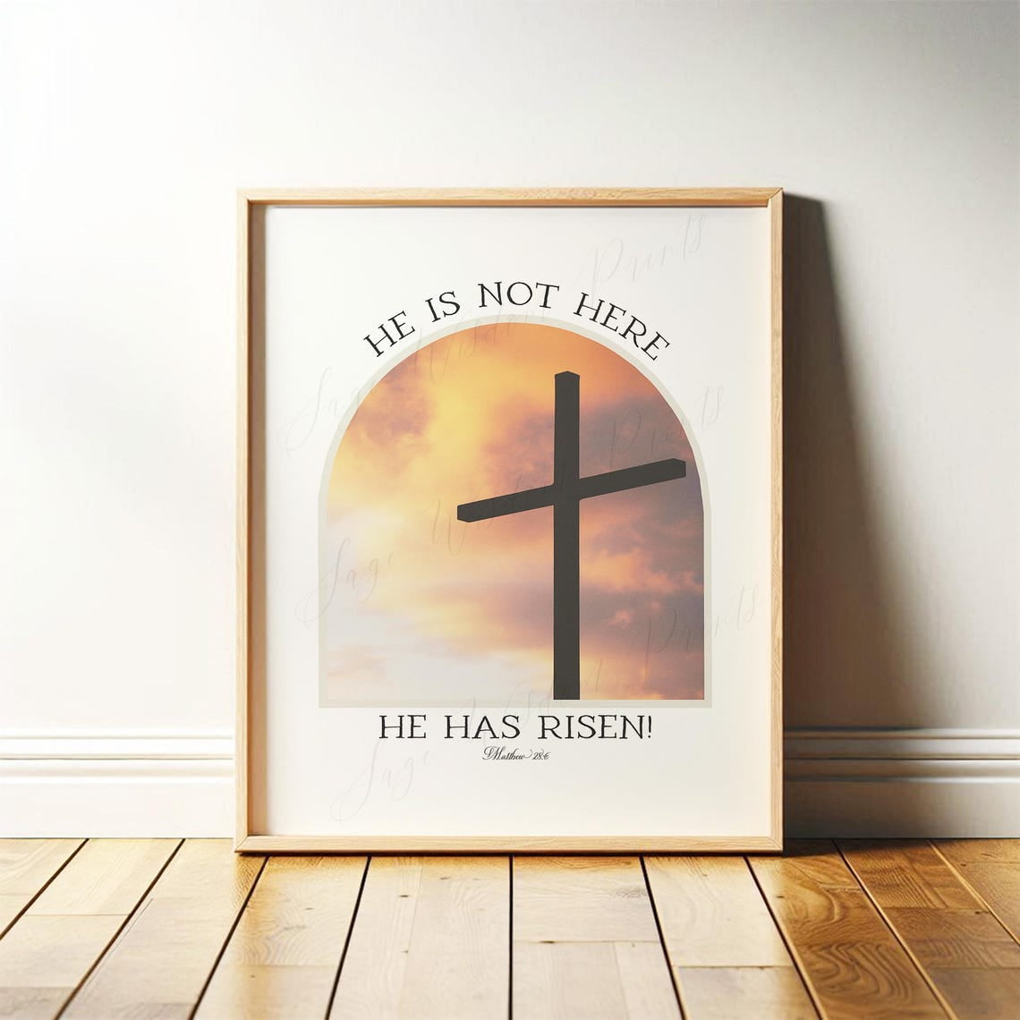 Easter Print, He Has Risen!, Christian Wall Art For Kitchen, Living ...