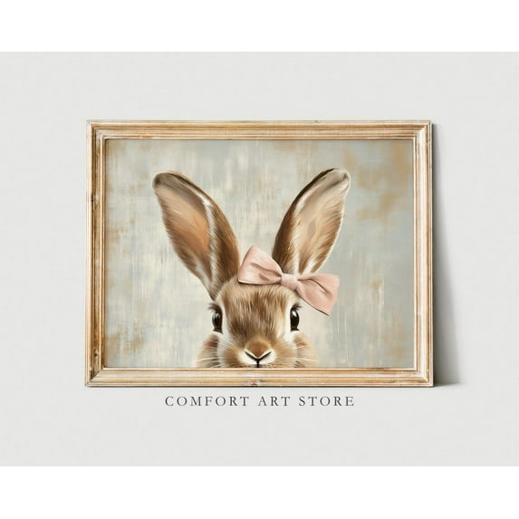 Easter Printable Art Easter Bunny Print Easter Bunny Ears Spring Rabbit ...