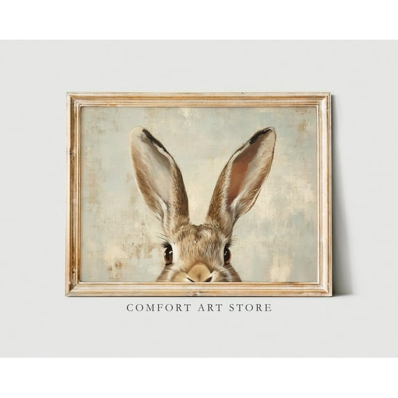 Easter Printable Art Easter Bunny Print Easter Bunny Ears Spring Rabbit ...