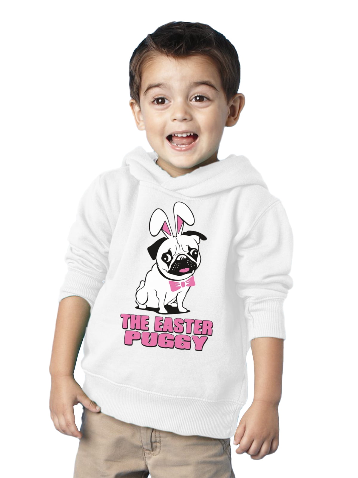 Easter Puggy Hooded Sweatshirt for Kids - Toddler Pullover 2T 4T 5/6 ...