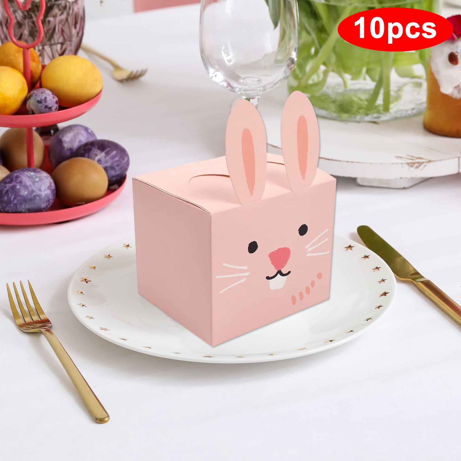 Easter Quadrilateral Cute Rabbits Animals Gift Box Color Gift Packaging ...