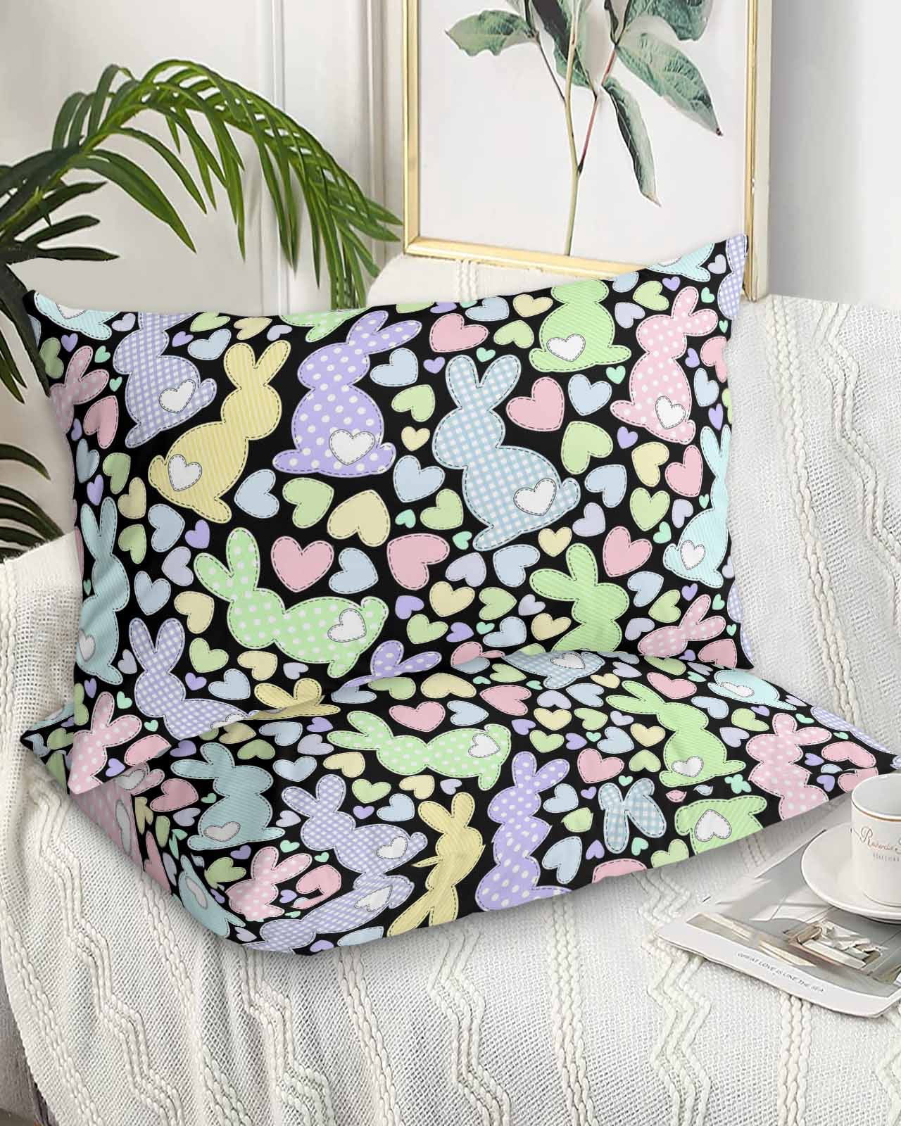 Easter Queen Pillow Cases Set of 2 - Microfiber Bed Throw Pillow Covers ...